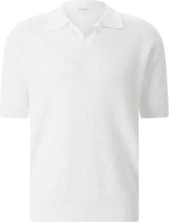 Roberto Collina Homme, Tops, Blanc, Taille: 2XL Boucl&eacute; Polo