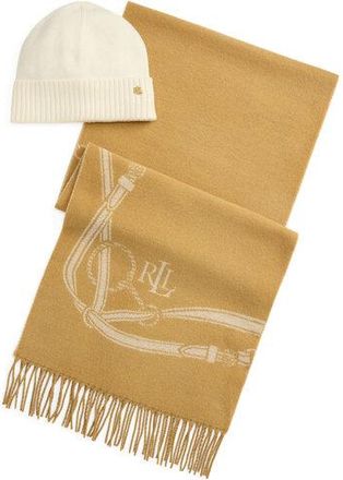 Lauren Ralph Lauren Set Schal und M&uuml;tze 454P23530002 Hellbraun