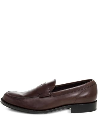 Tod's mocassins en cuir pre-owned à entaille penny - Marron