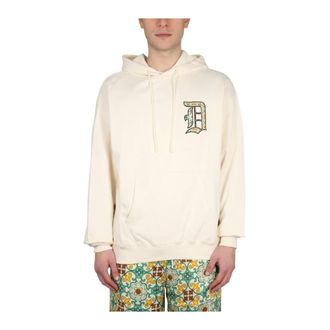 Dr&ocirc;le de Monsieur Embroidered Logo Hoodie - - Sweatshirts & Hoodies - Herren - Beige - S