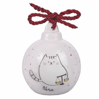 Villa D'Este Home Tivoli Oroscocats Libra Keramik Weihnachtskugel