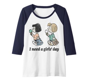 Peanuts Erdn&uuml;sse - Peppermint Patty und Marcie Need A Girls Day Raglan