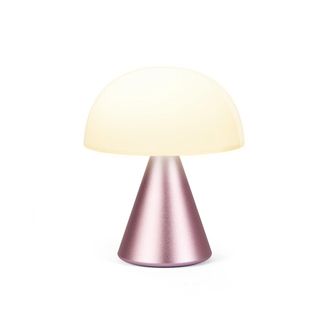 Lexon MINA M Wiederaufladbare kabellose LED-Tischlampe, für Nachttisch oder Schreibtisch, mit Dimmer, bis zu 12 Stunden Akkulaufzeit - Hellrosa