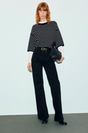 Gerard Darel Pull en laine &agrave; rayures - RAYA - Platine