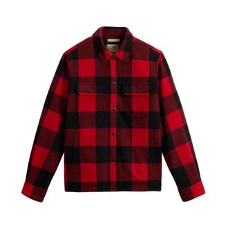 Woolrich Homme, Vestes, Rouge, Taille: M Veste chemise alaskienne &agrave; carreaux en laine