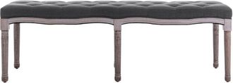 vidaXL vidaXL Bank aus massivem Holz 150x40x48 cm Dunkelgrau