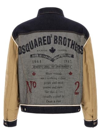 Dsquared2 Hybrid Denim and Canvas Jacket - Beige