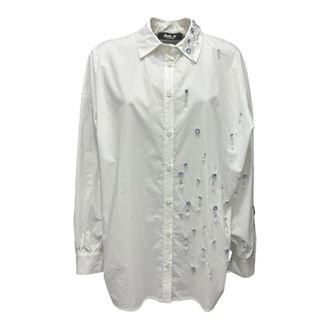 Giulia N Couture Verziertes Hemd - Off-White - - Blouses & Shirts - Damen - Wei&szlig; - S