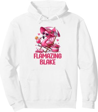 BDAZ Flamazing Blake Pink Flamingo Tropical Beach Trip Damen Pullover Hoodie