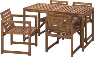 IKEA NÄMMARÖ Tisch+4 Armlehnstühle/außen