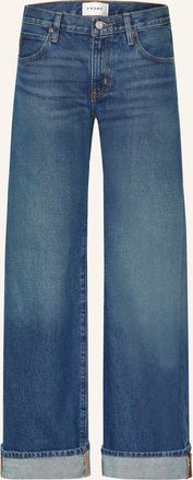 Frame Denim Frame Wide Leg Jeans The Cuffed Low Bow blau