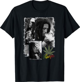 Bob Marley Offiziell Bob Marley Kaya Collage Reggae Band Retro T-Shirt