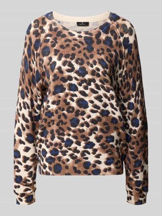 Monari Strickpullover aus Viskose-Mix im Allover-Look
