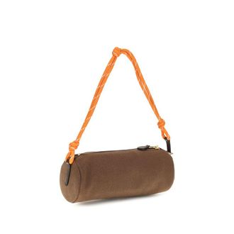 Miu Miu Cotton with Embroidered Logo Wallet - Brown