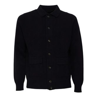 FILIPPO DE LAURENTIIS Gekn&ouml;pfter Wollcardigan - - Knitwear - Herren - Blau - L
