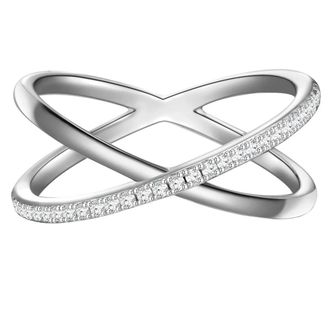 Glanzst&uuml;cke M&uuml;nchen Ring - Sterling Silber Ring Zirkonia - Gr. 48 - in Silber - f&uuml;r Damen