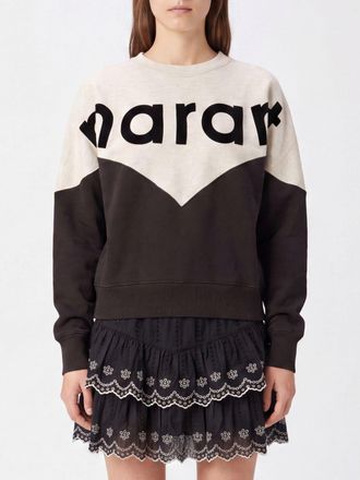 Isabel Marant Sweat-shirt &agrave; col rond en coton relaxed fit avec logo