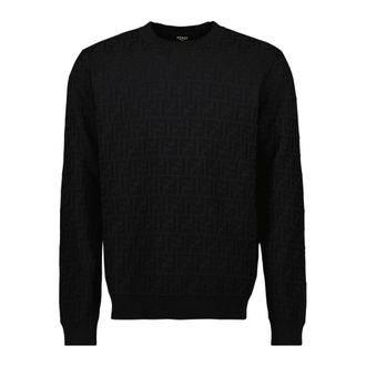 Fendi Schwarzer FF Pullover - - Knitwear - Herren - Schwarzk - L