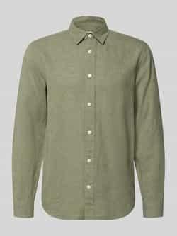 Only & Sons Slim Fit Freizeithemd aus Baumwoll-Leinen-Mix Modell CAIDENLS SOLID