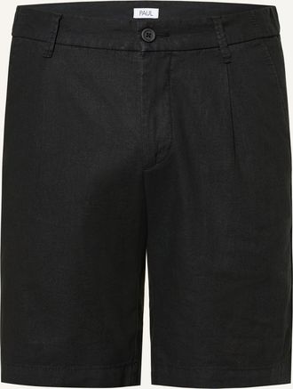 Paul Paul Chinoshorts Comfort Fit Mit Leinen schwarz
