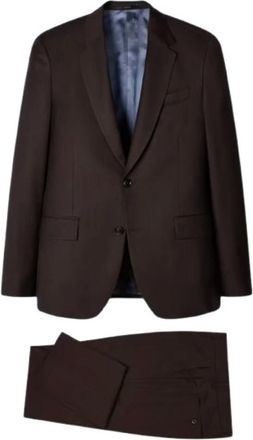 Paul Smith The Soho - Costume en laine sharkskin coupe ajust&eacute;e - Homme - Costumes - Brun - Taille: 2XL