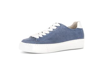Gabor Damen Low-Top Sneaker, Frauen Halbschuhe,Moderate Mehrweite (G),Turnschuhe,Laufschuhe,schnürschuhe,schnürer,Heaven/Weiss,40 EU / 6.5 UK