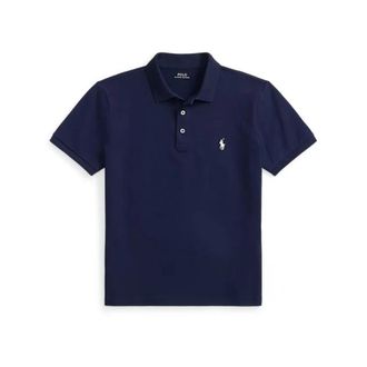 Polo Ralph Lauren Kurz&auml;rmeliges Stretch-Mesh-Poloshirt - - Tops - Herren - Blau - 2XL