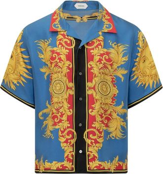 Versace Homme, Chemises, Multicolore, Taille: L Chemise D&eacute;contract&eacute;e en Soie