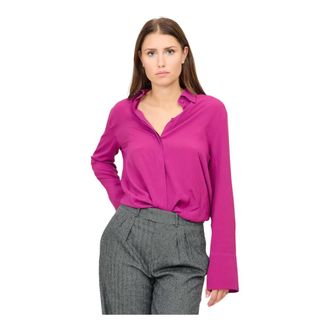 Federica Tosi Langarmbluse aus Pfingstrosen-Seidenmischung - - Blouses & Shirts - Damen - Lila - S