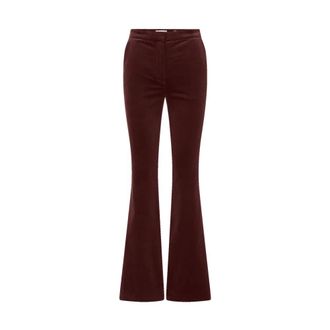 Veronica Beard Gracie Velvet Flare Hose - - Trousers - Damen - Braun - L