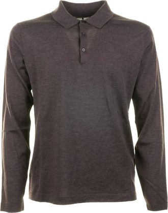 Brooksfield Langärmeliges Poloshirt - Braun