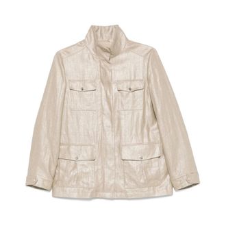 Herno Stilvolle Oberbekleidung mit versteckten Verschl&uuml;ssen - - Jackets - Damen - Beige - L