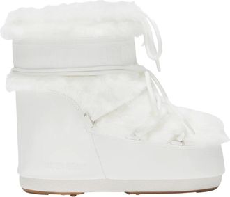 Moon Boot Femme, Chaussures, Blanc, Taille: 36 EU Icon Low Faux-Fur Boot