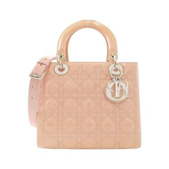 Dior Sac &agrave; main Lady en cuir verni Pre-owned - Femme - Pre-owned - Rose - Taille: ONE Size