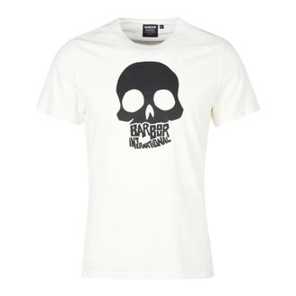 Barbour Grafik-Print T-Shirt - - Tops - Herren - Wei&szlig; - M