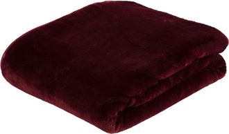 Gözze Premium Cashmere-Feeling Wohn- und Kuscheldecke, 500 g/m², 130 x 170 cm - Bordeaux