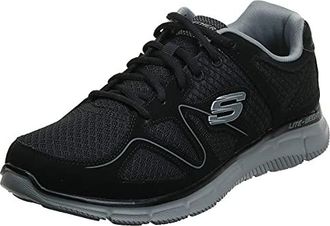 Skechers Satisfaction 58350-bbk, Sneakers Basses Homme, Noir (Black 58350-Bbk), 42.5 EU