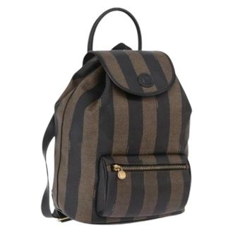 Fendi Pre-owned Sac &agrave; dos en toile Pequin - Femme - Pre-owned - Multicolore - Taille: ONE Size