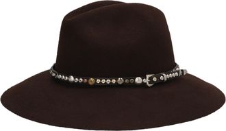 Golden Goose GO228720BM Studded Wool Fedora - Brown