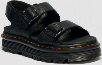 Dr. Martens Zebzag Pisa Leder Plateausandalen in Schwarz, Gr&ouml;&szlig;e: 36