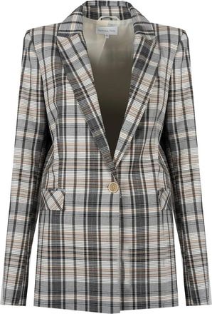 Patrizia Pepe Figurbetonter Karom-Blazer - - Jackets - Damen - Grau - S