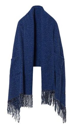 Desigual Long Scarf Azul Oscuro