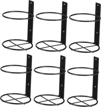 Lurrose 6st&uuml;cke Rotweinregal Aus Eisen Wandmontage Weinflaschenhalter F&uuml;r Zuhause B&uuml;ro Bar Stabiles Weinregal Zur Wandbefestigung