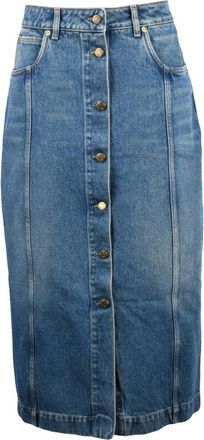 Golden Goose Femme, Jupes, Bleu, Taille: 38 FR Christine Denim Skirt