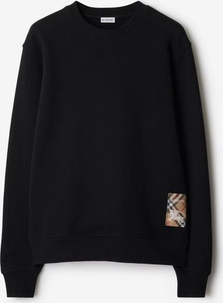 Burberry Sweat-shirt en coton avec &eacute;tiquette Check, Size: XS