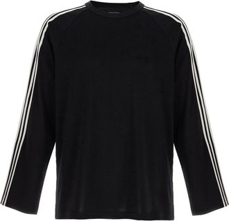 Yohji Yamamoto Homme, Tops, Noir, Taille: 2XS Long Sleeve Tee 3-Stripes