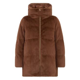 Herno Gesteppte Jacke mit Pelzbesatz - - Jackets - Damen - Braun - XL