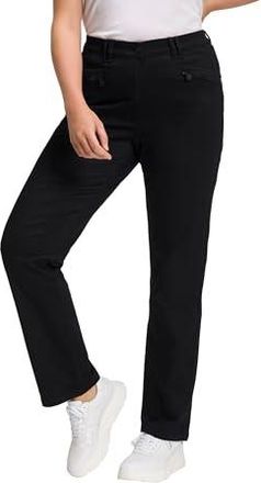 Ulla Popken Basic-Stretchhose Mony Pantalons, Schwarz, 47W / 30L Femme