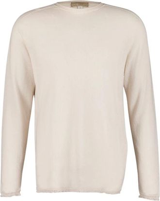 120% Lino Femme, Pulls, Beige, Taille: 44 FR Pull de Luxe en Cachemire Ivoire