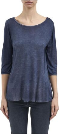 Avant Toi Femme, Pulls, Bleu, Taille: 38 FR Maglia in Modal Maniche 3/4